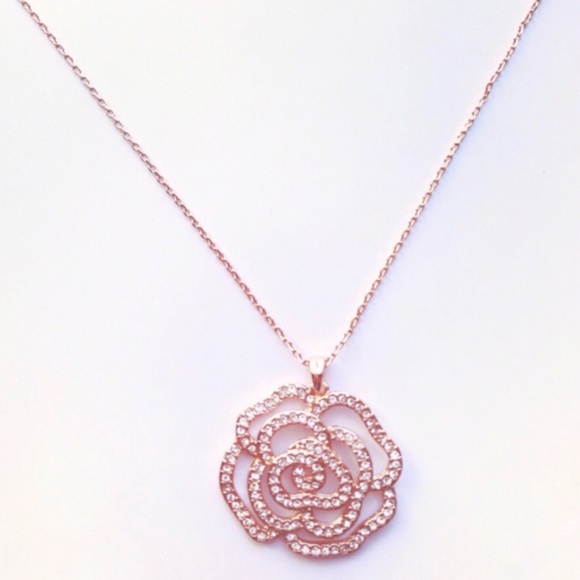 kate spade | Jewelry | New Kate Spade Crystal Rose Gold Necklace | Poshmark